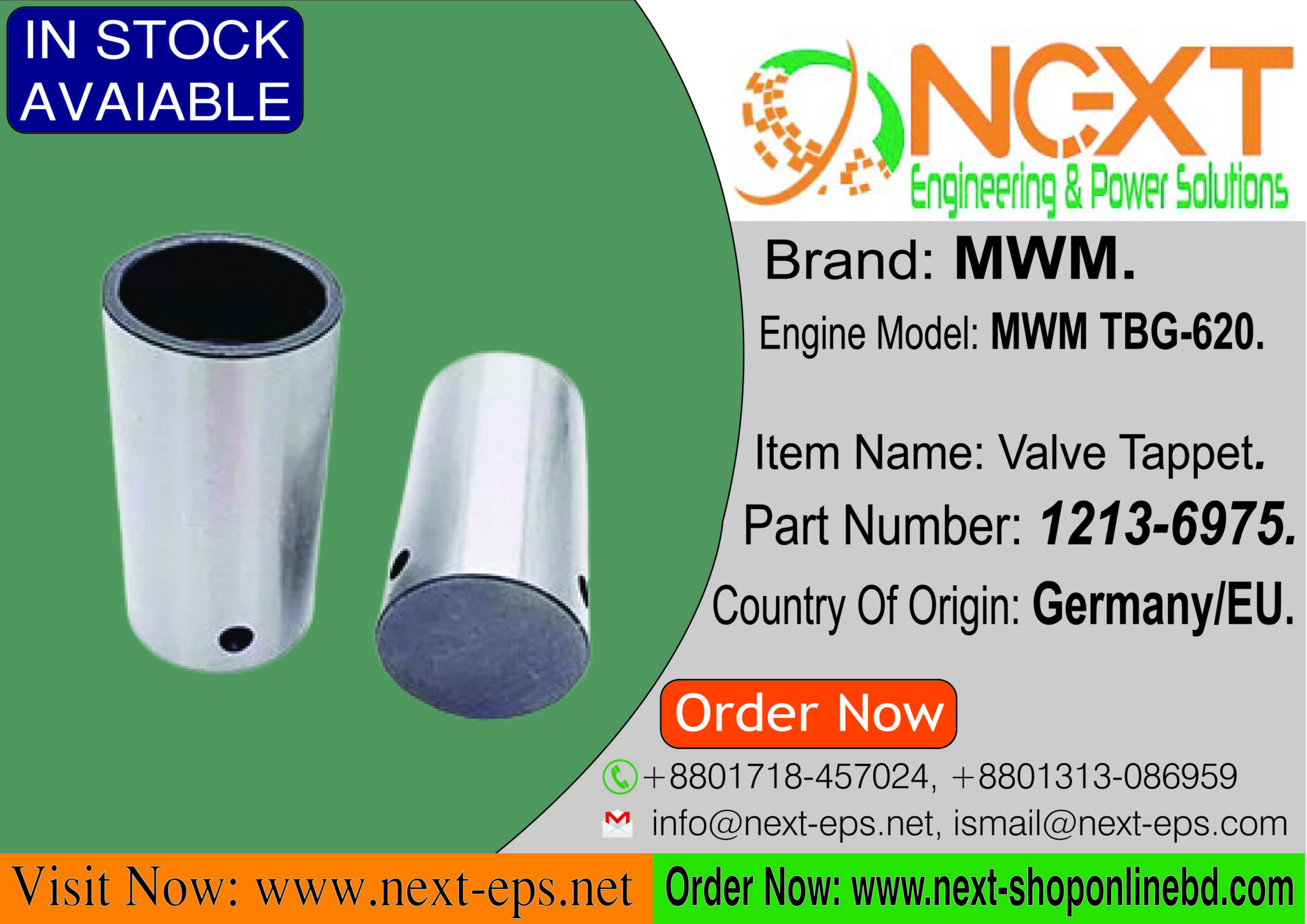 Valve Tappet – NEXT Engineering & Power Solutions